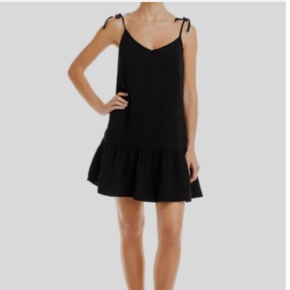 Monrow | Dresses | Nwt Monrow Gauze Easy Dress In Black | Poshmark